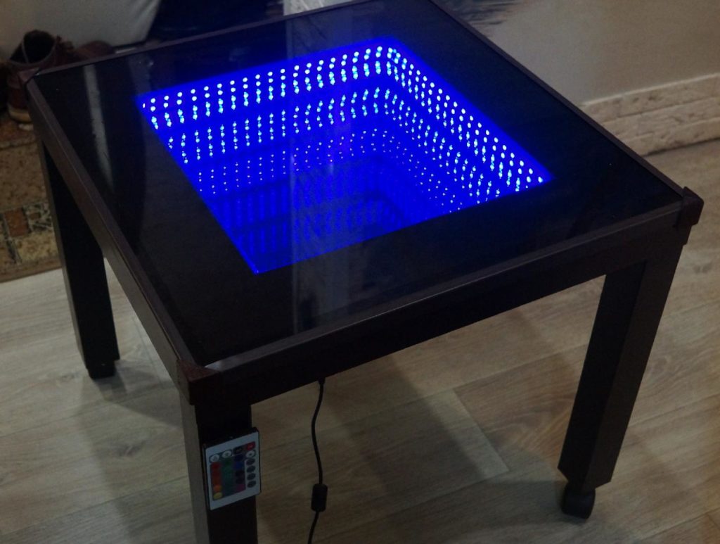 Mesa con efecto infinito: cómo hacer una mesa de café con espejos y ...